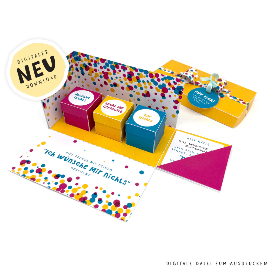 mini-presents | DIY Explosionsbox "Nichts" | Schenke glückliche Momente ...